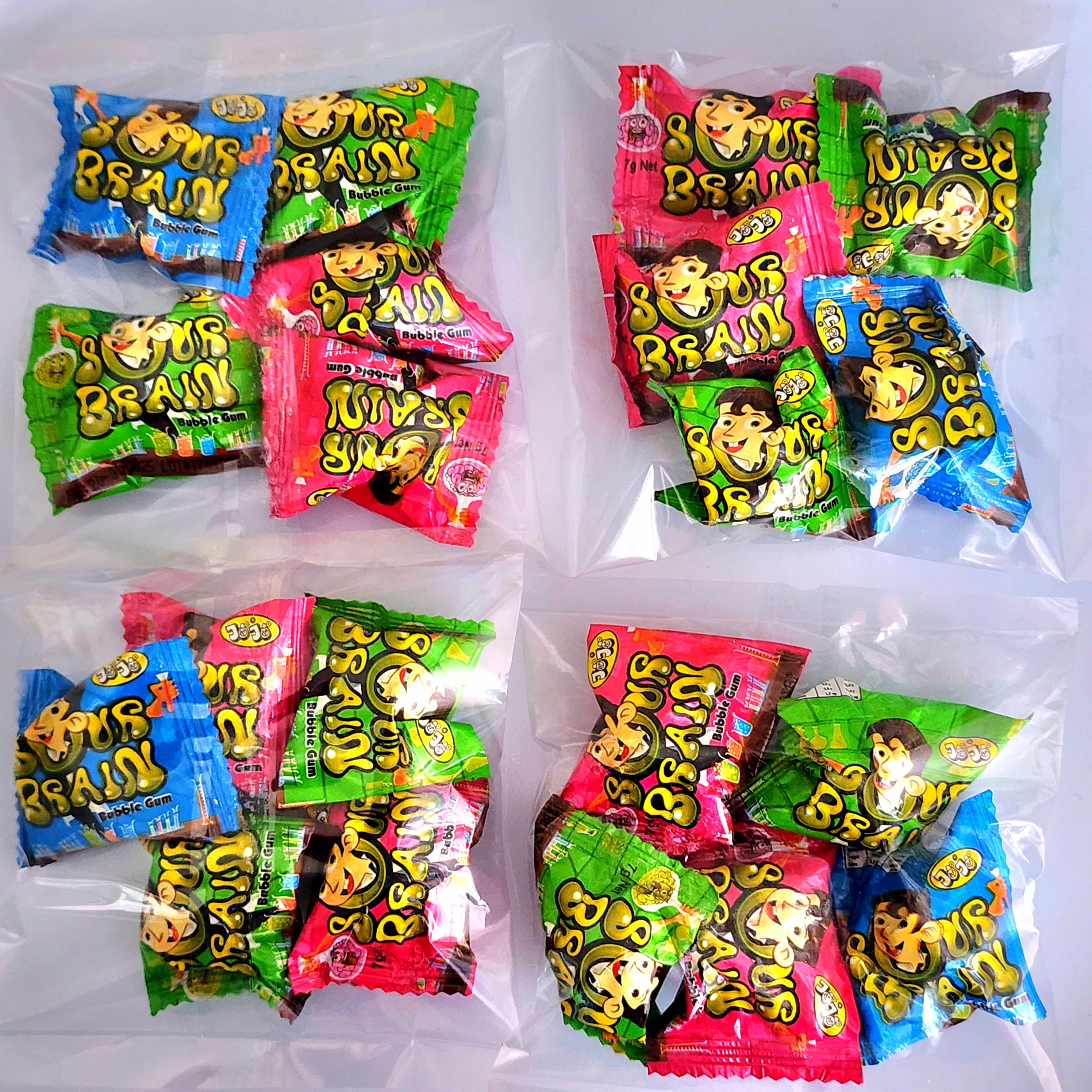JoJo's Sour Brain Bubble Gum - bag of 5 | Pik n Mix Lollies NZ