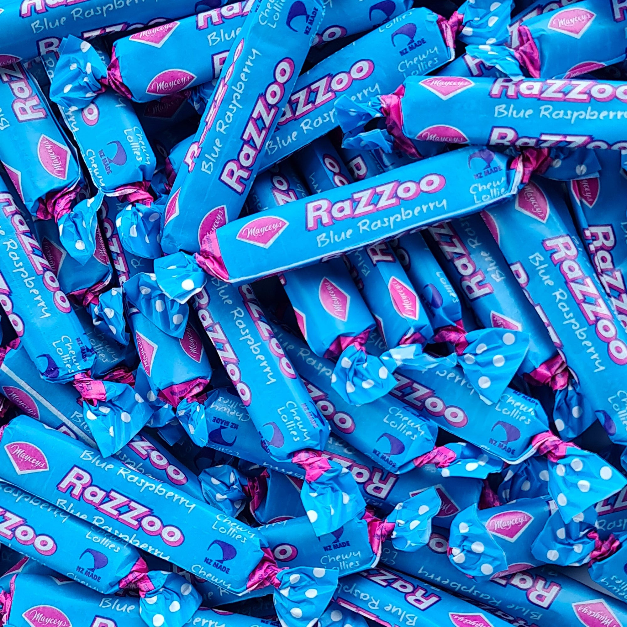 Razzoo - Blue Raspberry (Bag of 5) | Pik n Mix Lollies NZ
