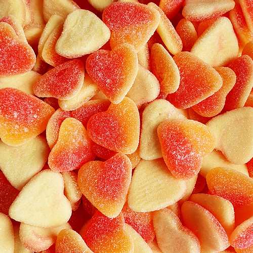 Sour Peach Hearts | Pik n Mix Lollies NZ